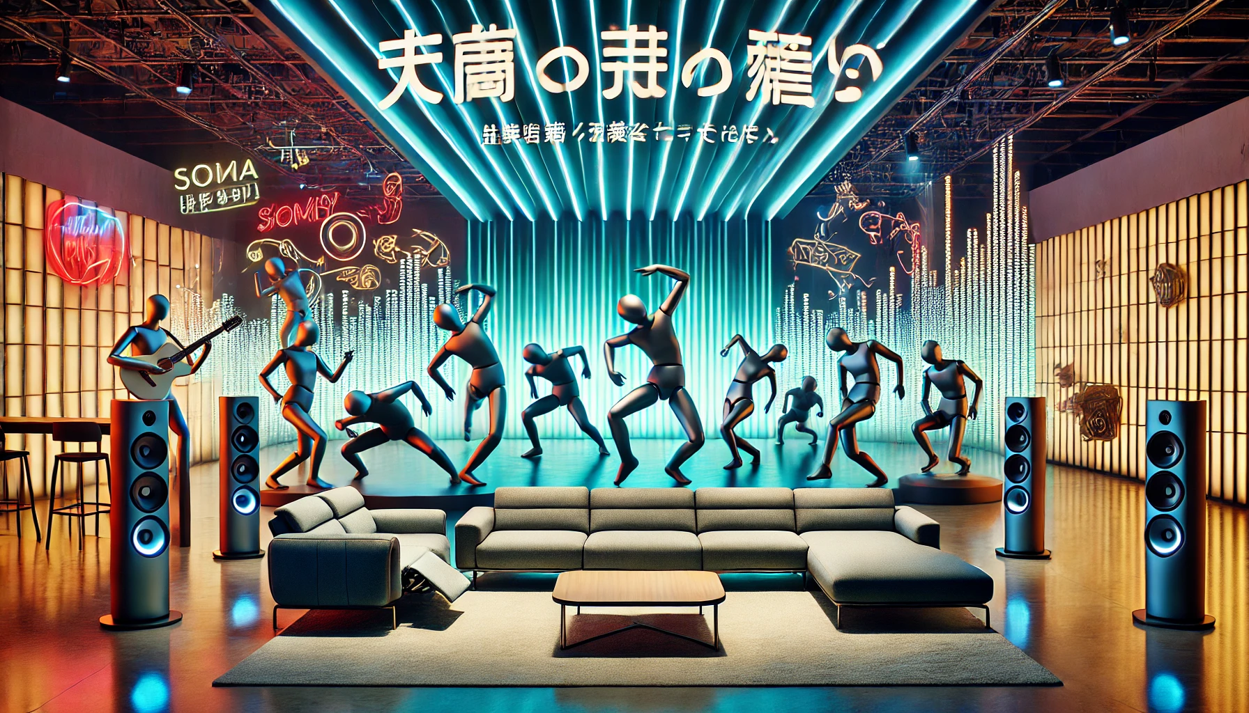 音楽に合わせて動く家具 - たった400円1分でビジネスの新商品アイデアもAIが作成します。AIが考えた商品アイデア／ 架空商品 kakoo