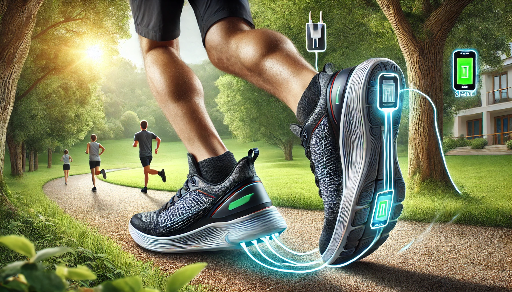 エネルギー回収ランニングシューズ - たった400円1分でビジネスの新商品アイデアもAIが作成します。AIが考えた商品アイデア／ 架空商品 kakoo