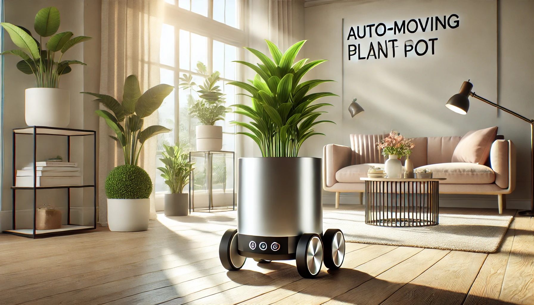 自動移動植物鉢 - たった400円1分でビジネスの新商品アイデアもAIが作成します。AIが考えた商品アイデア／ 架空商品 kakoo