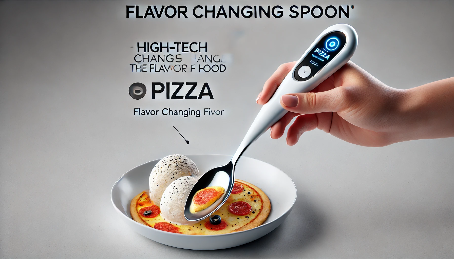 味変更スプーン - たった400円1分でビジネスの新商品アイデアもAIが作成します。AIが考えた商品アイデア／ 架空商品 kakoo